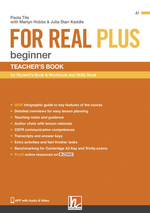 FOR REAL PLUS BEGINNER - TEACHER'S BOOK incluiding Test Book - Kel ...