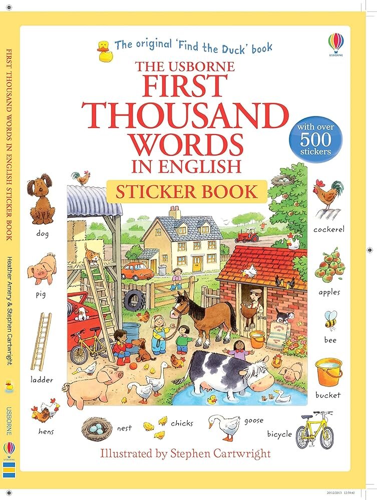 FIRST THOUSAND WORDS IN ENGLISH w/Stickers - Usborne **N/E - Kel Ediciones